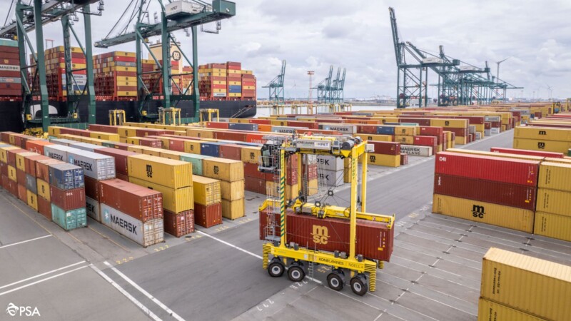 ATS, MPET and PSA Antwerp Launch First Fully Electric Straddle Carrier ...