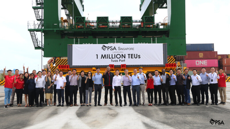 PSA Singapore Celebrates Its 1st Million TEU Milestone at Tuas Port ...